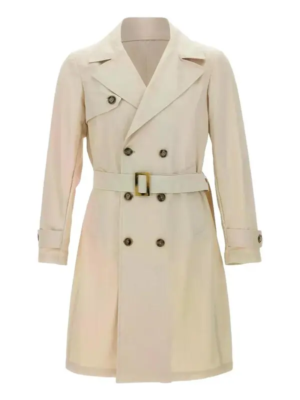 BARBA NAPOLI Oxford Trench Coat - Neutrals