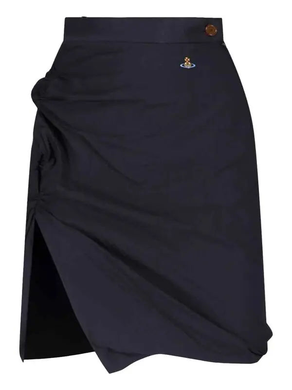 Ermanno Scervino Draped Midi Skirt - Black