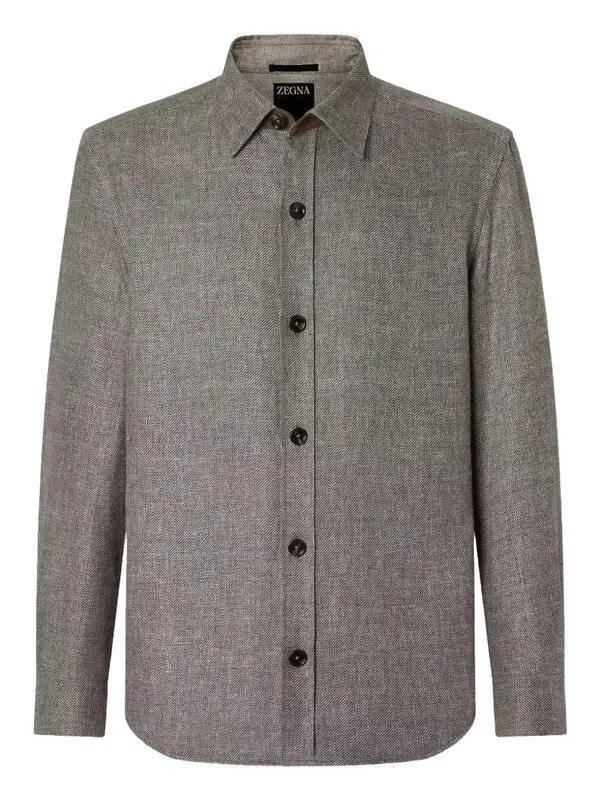 Zegna Buttoned Overshirt - Brown