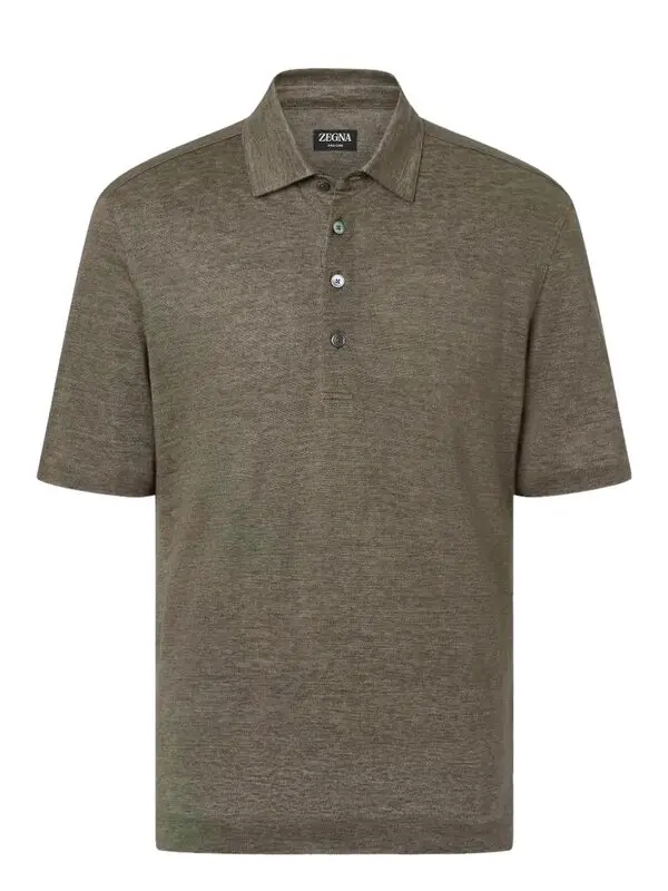 Zegna Oasi Lino Polo Shirt - Neutrals