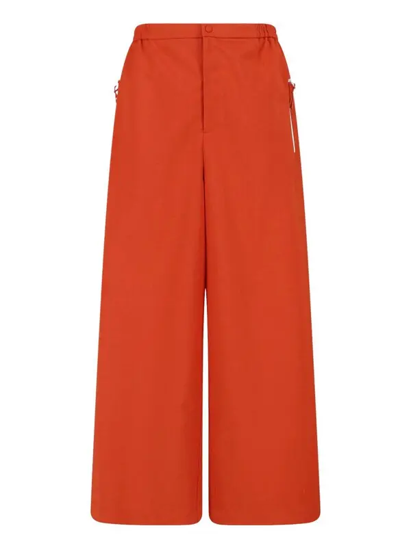 Lacoste Taffeta Wide Leg Pants - Orange