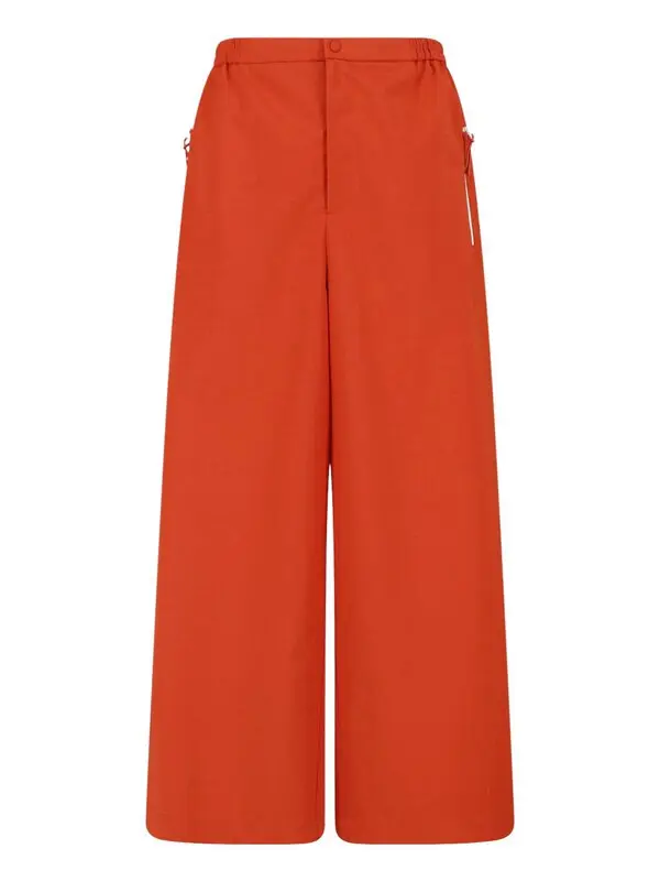 Lacoste Taffeta Wide Leg Pants - Orange