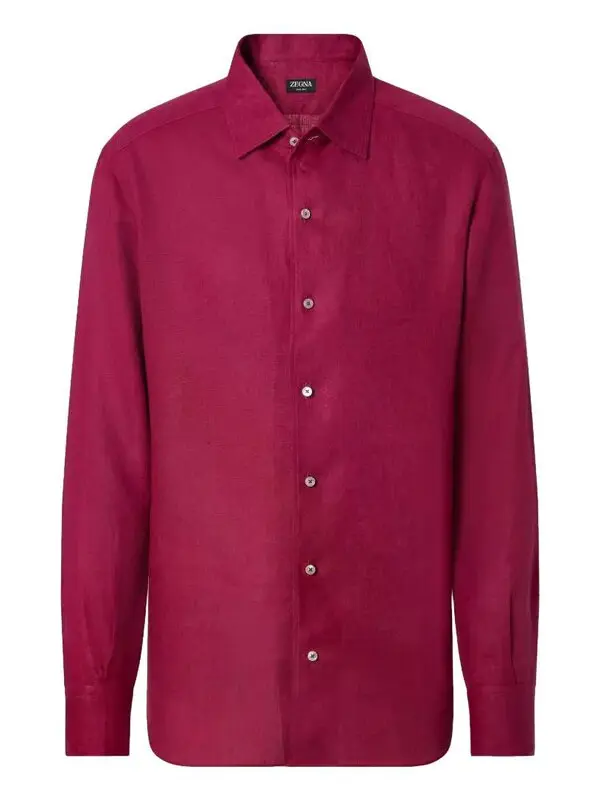 Zegna Oasi Lino Shirt - Red