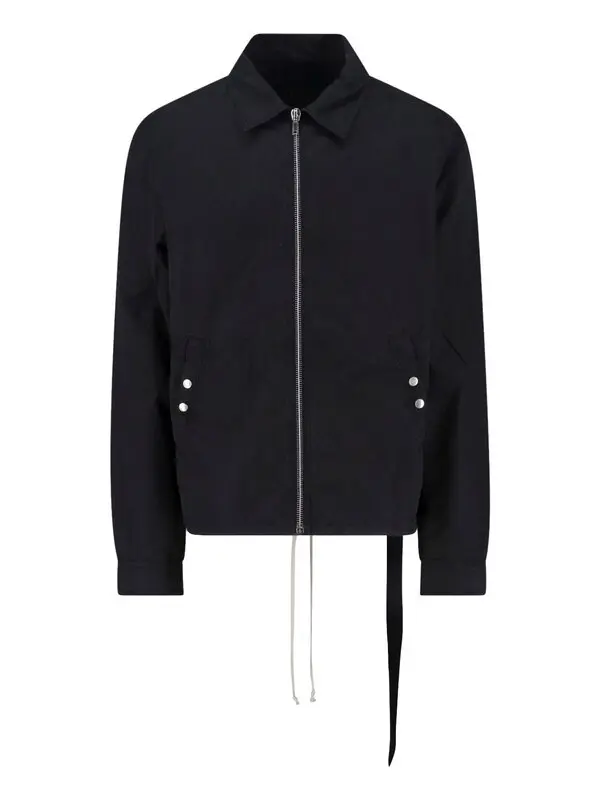 Rick Owens Cotton Zip Jacket - Black