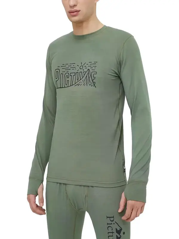 PICTURE ORGANIC CLOTHING Logo-print Base Layer - Green