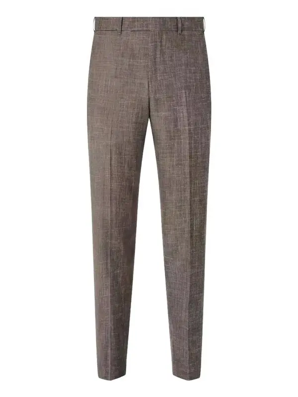 Zegna Crossover Wool Trousers - Brown