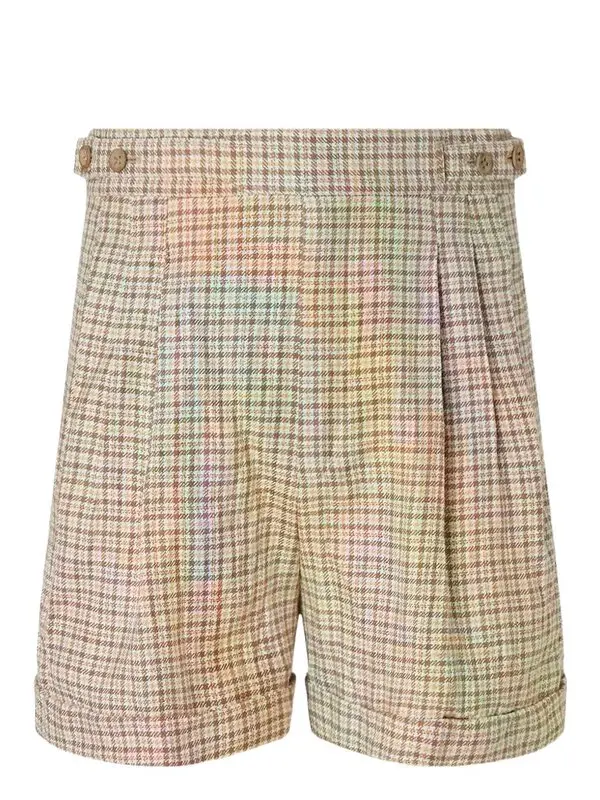 Zegna Button-detail Pleated Silk Shorts - Neutrals