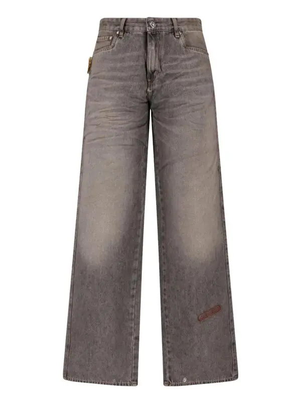 PDF Wide Leg Jeans - Gray
