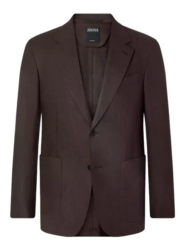 Zegna Oasi Linen Jacket - Brown