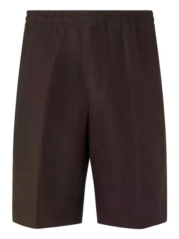 Zegna Oasi Lino Shorts - Brown