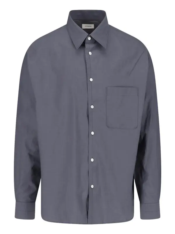 LEMAIRE Shirt In Cotton And Silk - Gray