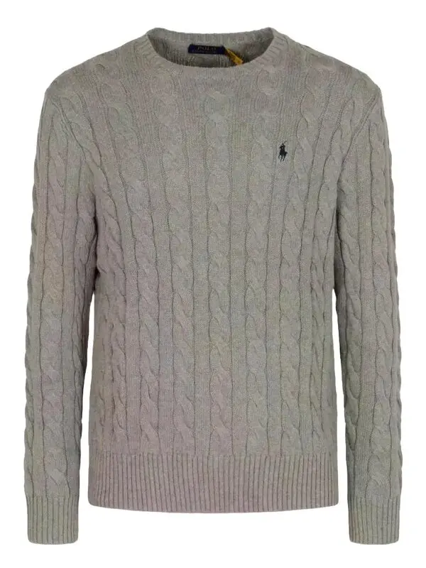 Polo Ralph Lauren Cable-knit Crew Neck Sweater - Grey
