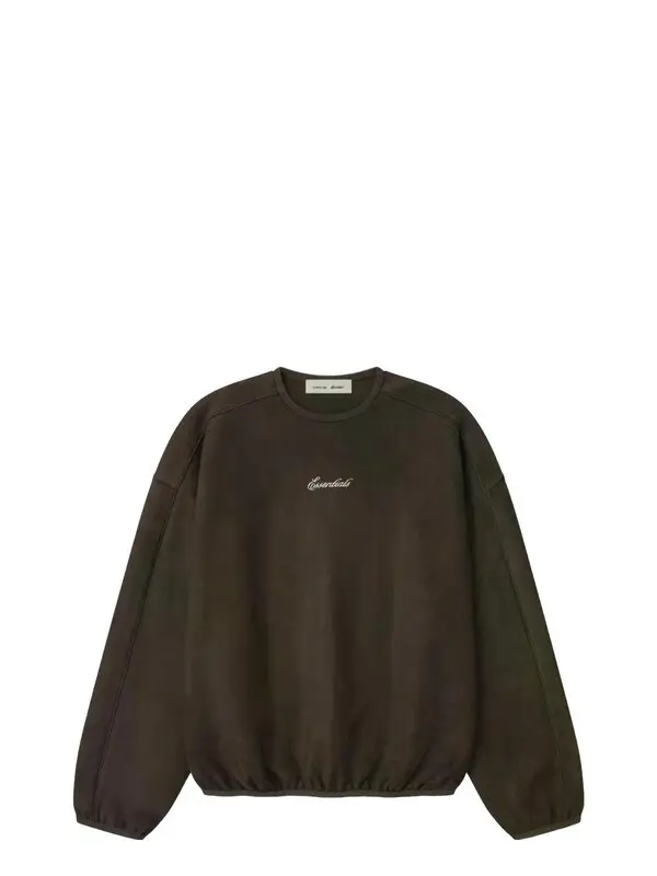 Fear Of God Suede Fleece Logo-embroidered Sweater - Brown