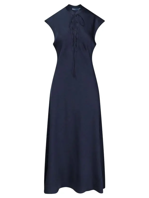 Polo Ralph Lauren Satin Maxi Dress - Blue