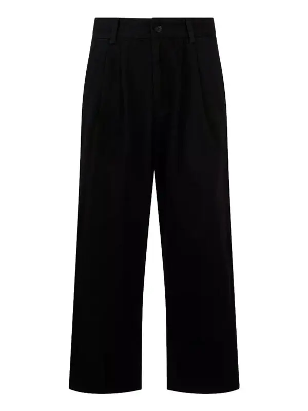 AGOLDE Pleated Wide Leg Trousers - Black