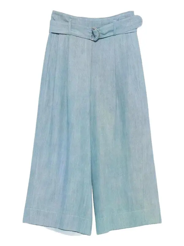Akris Cropped Wide Leg Trousers - Blue