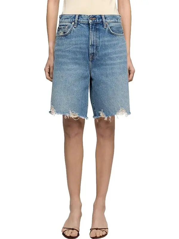 7 For All Mankind Lola Denim Shorts - Wave