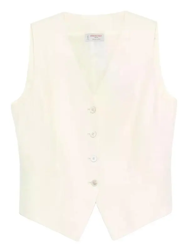 Alberto Biani V-neck Button Waistcoat - Neutrals