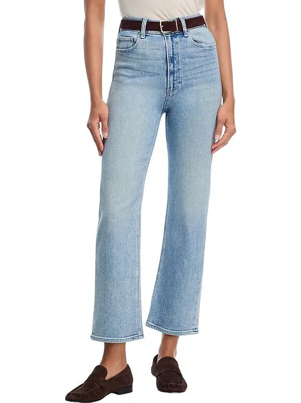 Paige Stevie High Rise Ankle Straight Jeans - Lisbon Light
