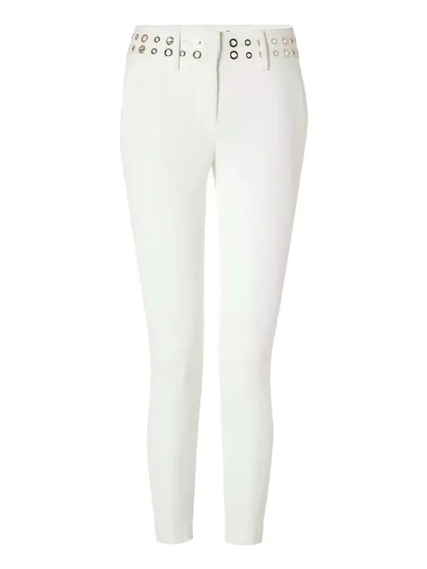 Philipp Plein Eyelet-embellished Trousers - White
