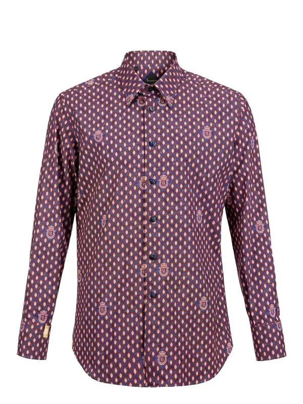 BILLIONAIRE Gabriel Printed Shirt - Grey