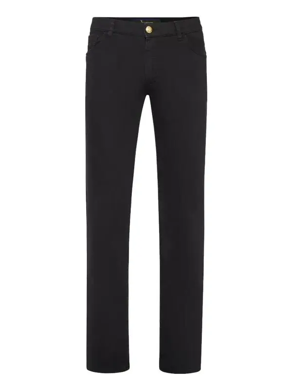 BILLIONAIRE Crest-embroidered Trousers - Black