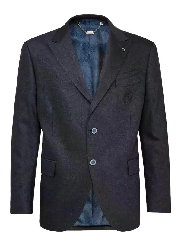 BILLIONAIRE Logo-detail Blazer - Blue