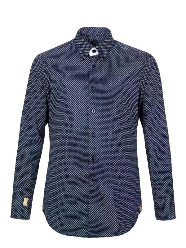 BILLIONAIRE Brody Printed Button-up Shirt - Blue