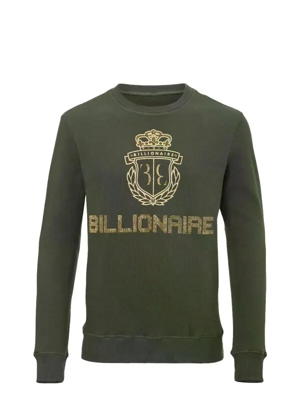 BILLIONAIRE Crystal-embellished Sweatshirt - Green