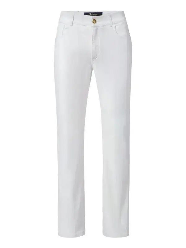 BILLIONAIRE Logo Patch Trousers - White