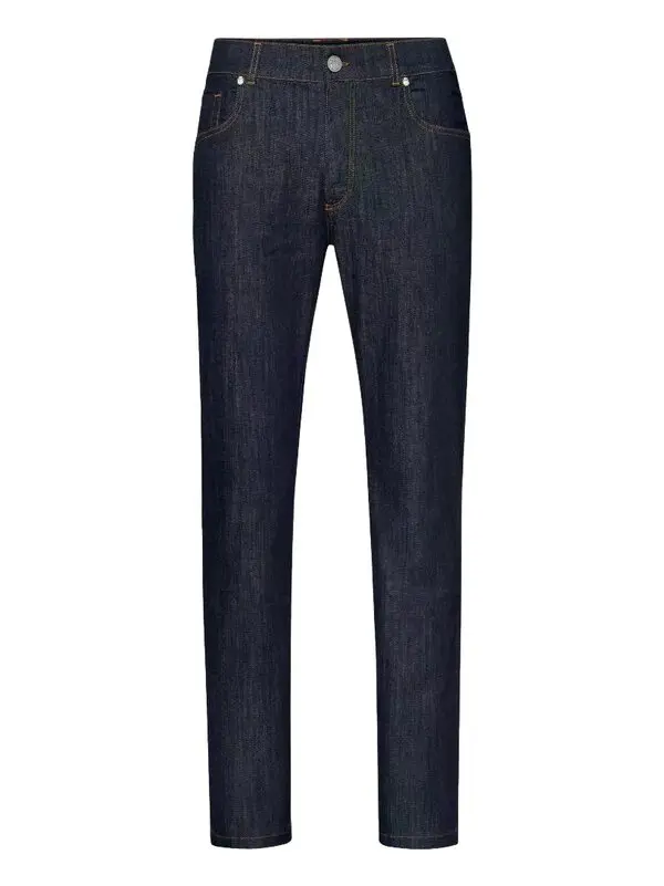 BILLIONAIRE Regular-fit Jeans With Logo Detail - Blue