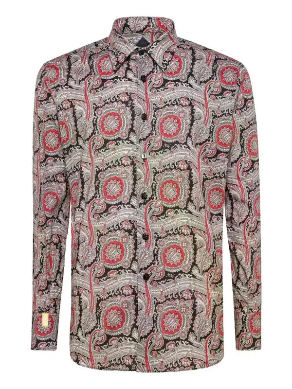 BILLIONAIRE Paisley-print Shirt - Black