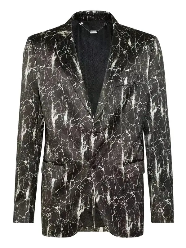 BILLIONAIRE Marbled Blazer - Black
