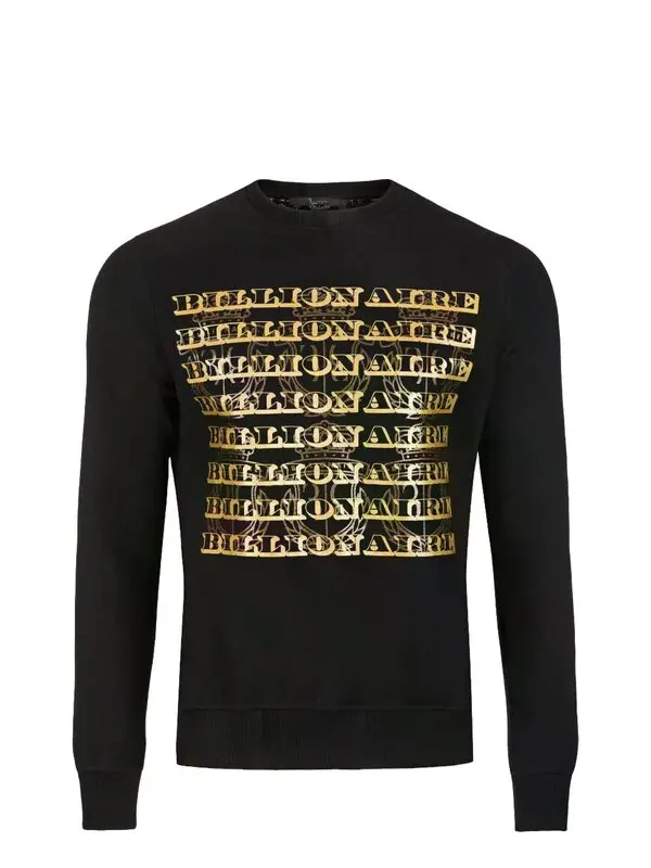 BILLIONAIRE Colin Text-print Sweatshirt - Black