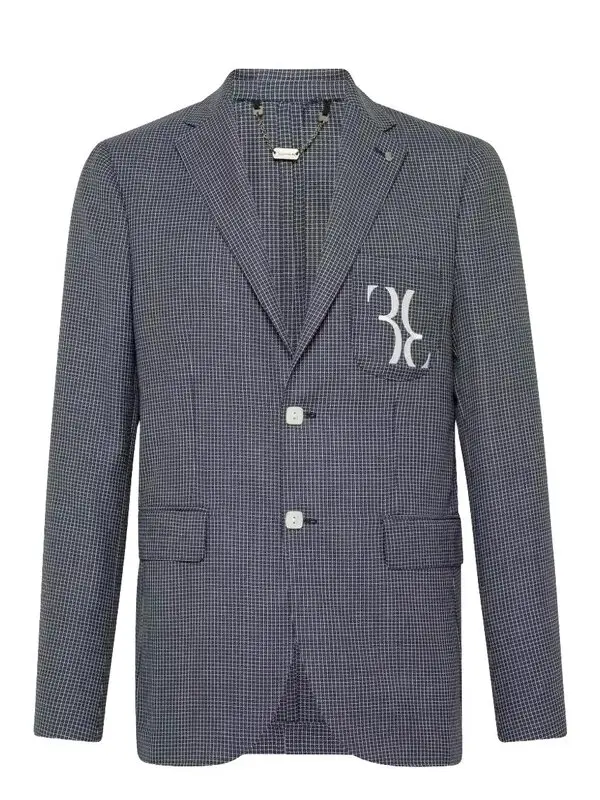 BILLIONAIRE Double B Monogram Blazer - Blue