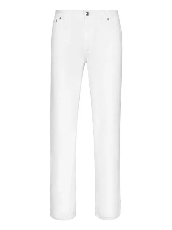 BILLIONAIRE Crest-embroidery Jeans - White
