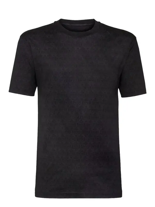 BILLIONAIRE Lion Print Round Neck T-shirt - Black