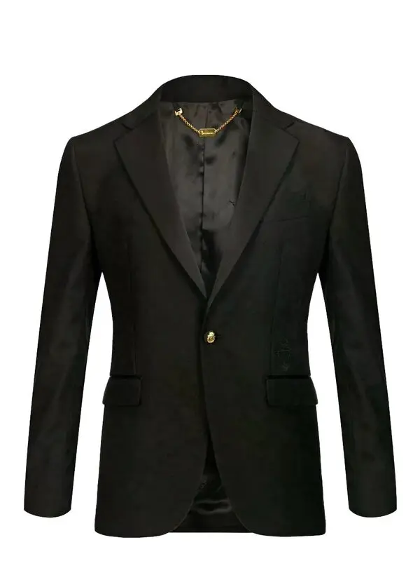 BILLIONAIRE Button Blazer - Black