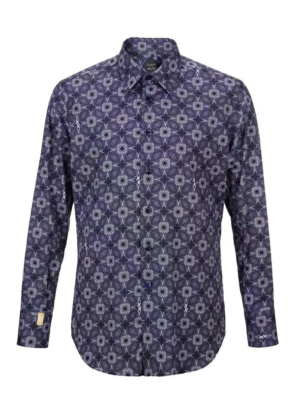 BILLIONAIRE Geometric-print Shirt - Purple