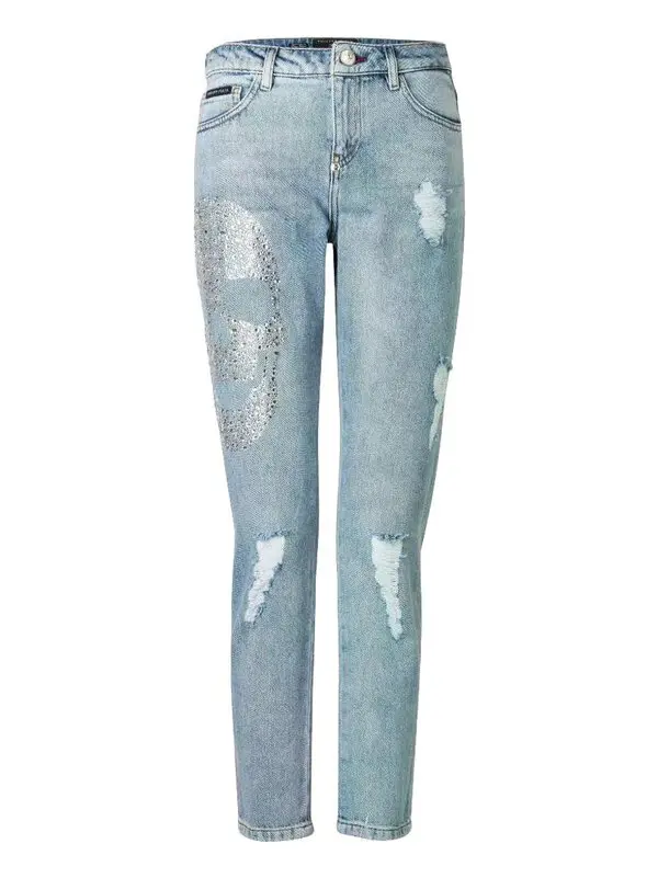 Philipp Plein Five-pocket Distressed Jeans - Blue