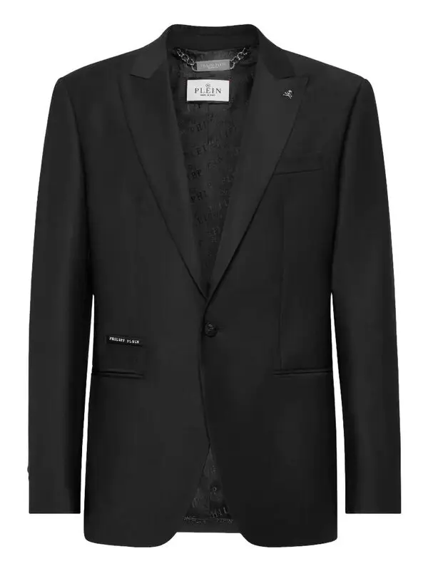 Philipp Plein Smiley Face-print Blazer - Black