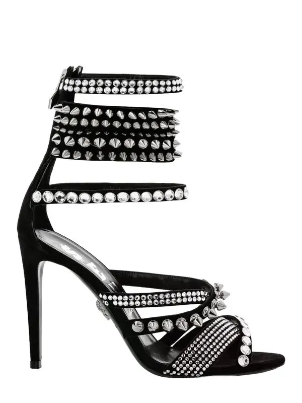 Philipp Plein Crystal-embellished High-heel Sandals - Black