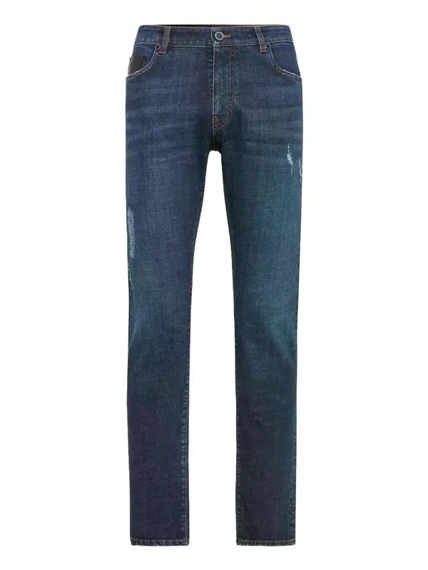 BILLIONAIRE Pocket Straight Jeans - Blue