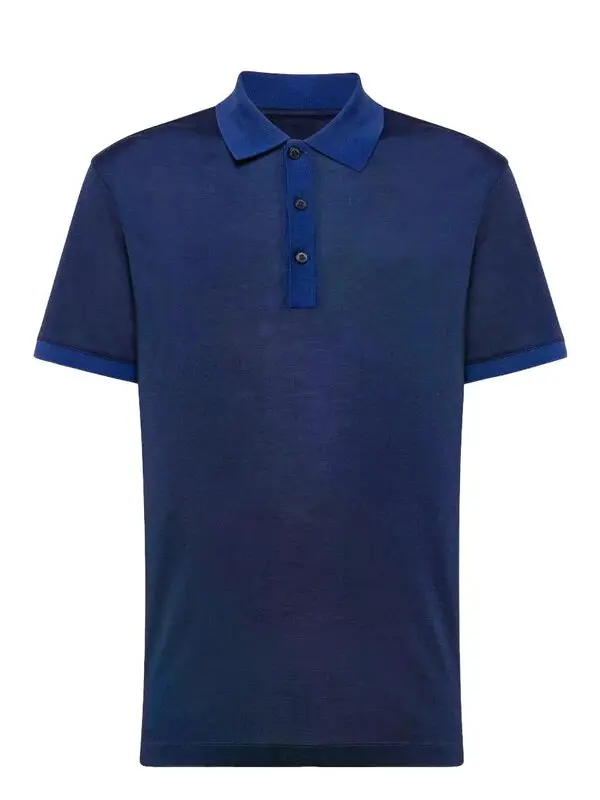 BILLIONAIRE Buttoned Polo Shirt - Blue