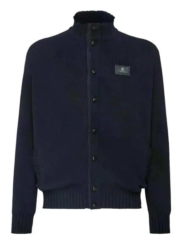 BILLIONAIRE Luxury Knitted Wool Jacket - Blue
