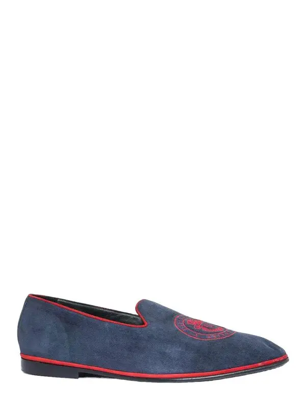 BILLIONAIRE Embroidered Logo Loafers - Blue