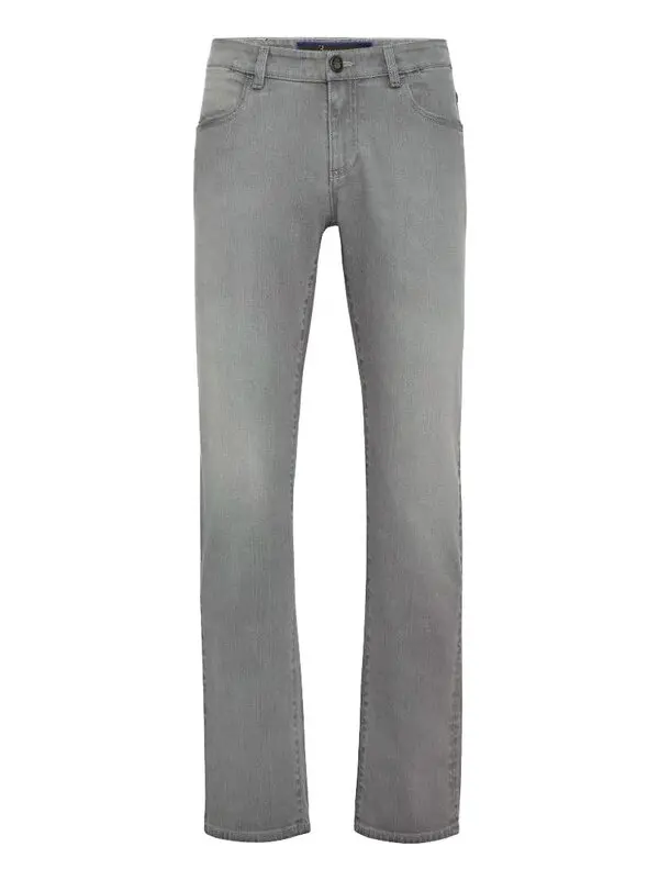 BILLIONAIRE Embroidered Five-pocket Trousers - Grey
