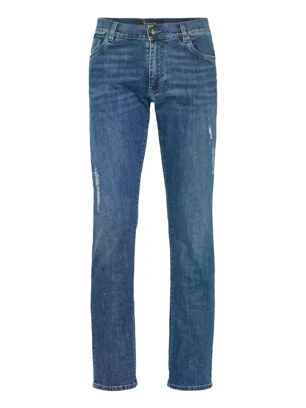 BILLIONAIRE Super Straight Cut Baroque Jeans - Blue