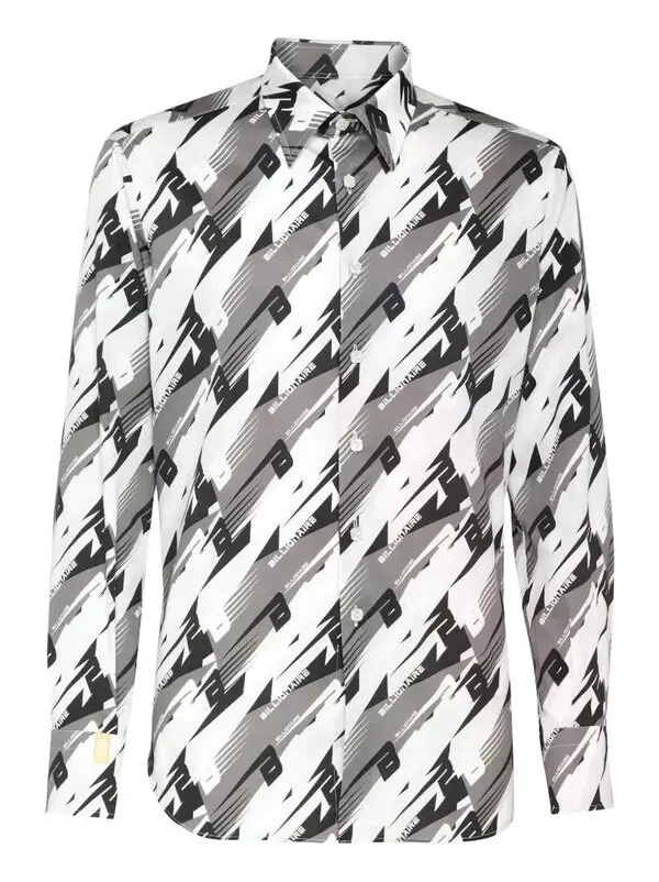 BILLIONAIRE Printed Shirt - Grey