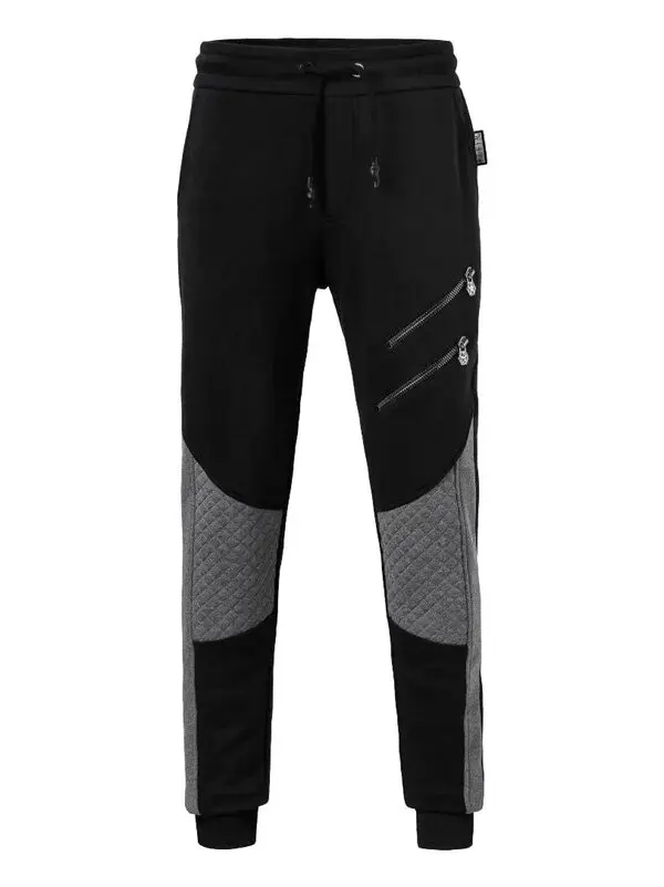 Philipp Plein Quilted-panel Track Pants - Black